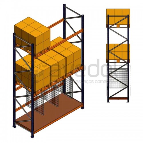 Divisória Rede para Estantes Rack Cor Cinza